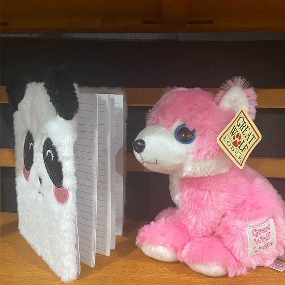 Great Wolf Lodge | Accessories | 32 Plush Panda Notepad And Pink Great ...